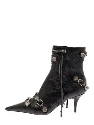 Balenciaga Cagole M70 Ankle Boots 'black - Black/silver