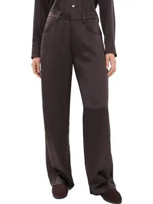 Citizens Of Humanity Brynn Satin Trousers - Espresso