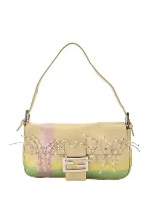 FENDI Multicolor Leather Embellished Baguette