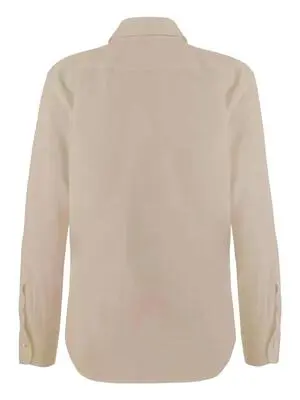 HER SHIRT Long-sleeve Button-down Shirt - Neutrals