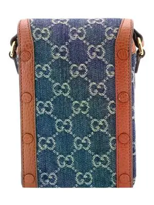 Gucci Horsebit 1955 Gg Denim Mini Crossbody Bag - Blue
