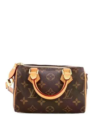 LOUIS VUITTON Speedy Bandouliere Nm Bag Monogram Canvas Nano Crossbody Bag - Brown