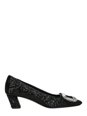 ROGER VIVIER Embellished Belle Vivier Pumps 45 - Black