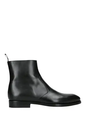 Magnanni Leather Zip-up Ankle Boots - Black