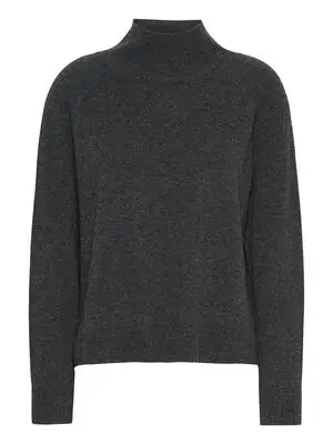Max Mara Wool-cashmere Funnel-neck Sweater - Grey