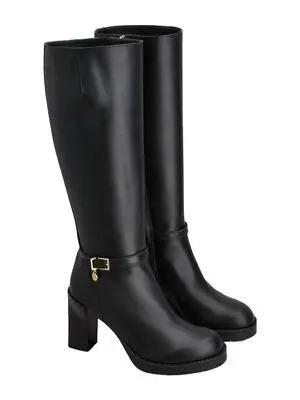 TOD'S Gomma Buckle Knee High Boot - Nero