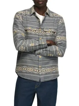 Lucky Brand Humboldt Jacquard Utility Shirt - Blue Multi