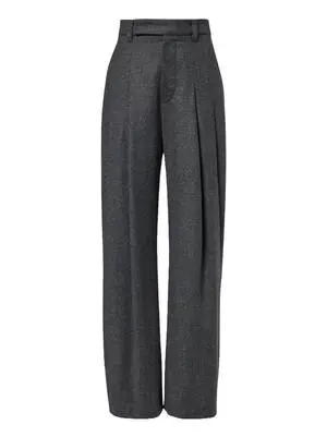 Brunello Cucinelli Wool And Cashmere Wide-leg Pants - Grey