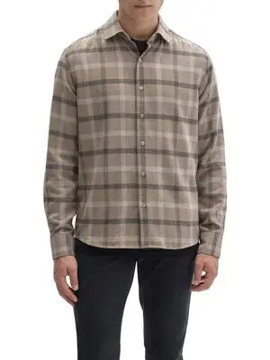 Robert Barakett Liam Plaid Button Down Shirt - Sequoia