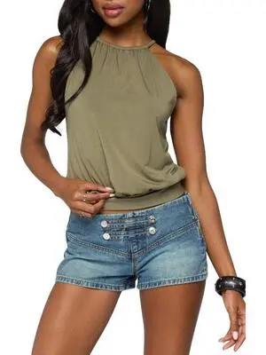 EDIKTED Everi Strappy Back Top - Olive