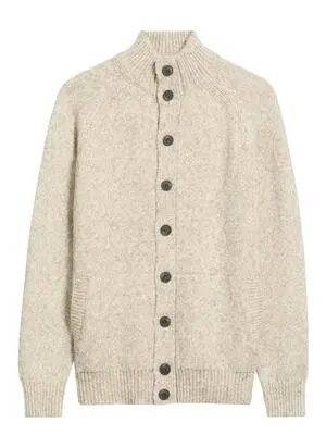 SCHOTT Mock Neck Button Front Cardigan - Limestone