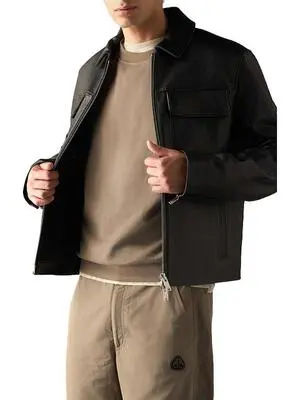 Moose Knuckles Jacques Leather Jacket - Black