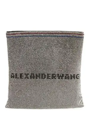 Alexander Wang Wanglock Rhinestone Clutch - Silver