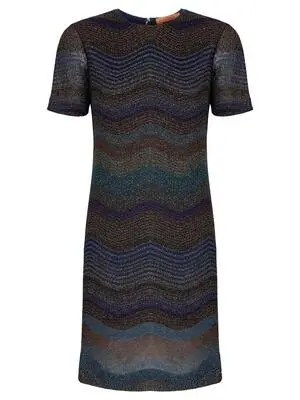 Missoni Mini Dress With Wide Wave Motif - Multicoloured