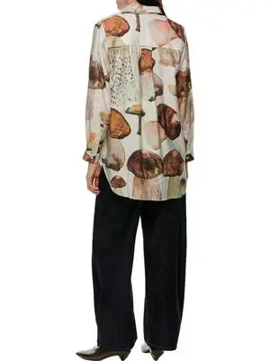 Bimba Y Lola Off-white Straight-cut Funghi Shirt - Neutrals