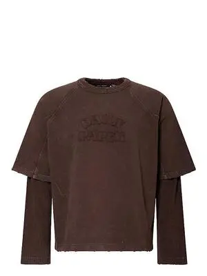 DAILY PAPER Stacked Long-sleeve Cotton T-shirt - Mole