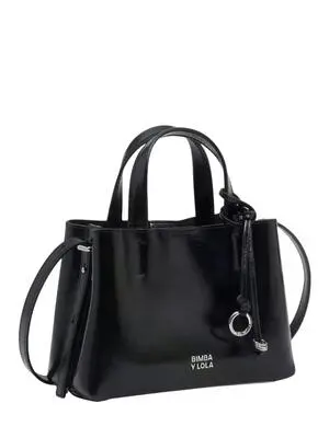 Bimba Y Lola Small Chihuahua Tote Bag Leather - Black