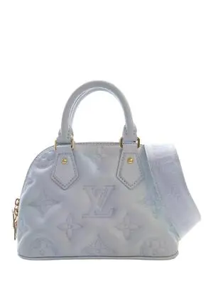 LOUIS VUITTON 2000-2026 Monogram Calfskin Bubblegram Alma Bb Satchel