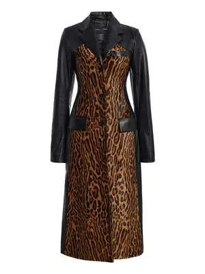 Proenza Schouler Farra Printed Leather Coat - Multi