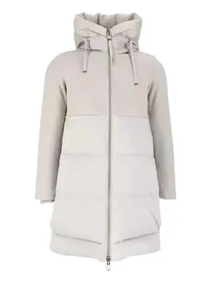 DUNO Talia Hooded Quilted Down Jacket - Grey