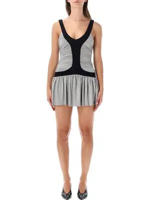 Gimaguas Contrast Trim Mini Dress - Grigio