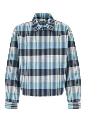 JW Anderson Embroidered Cotton Shirt-jacket - Checked