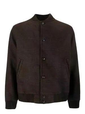 CIRCOLO 1901 Check-pattern Button-up Bomber Jacket