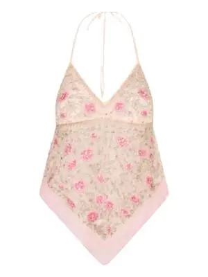 LoveShackFancy Belloria Beaded Top - Multi