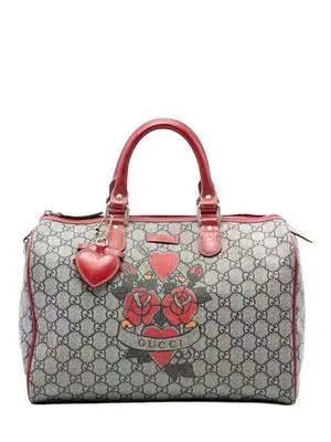 GUCCI 2016-2026 Medium Gg Supreme Joy Tattoo Heart Boston Bag