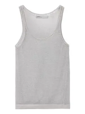 ALLSAINTS Silvi Fitted Metallic Vest - Silver
