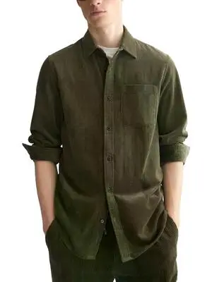 Scotch & Soda Corduroy Chest-pocket Shirt - Green