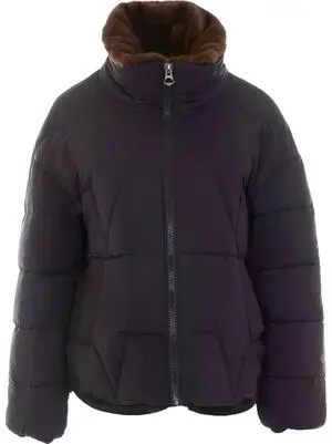 VEGANCODE Padded Faux-fur-trim Jacket - Black