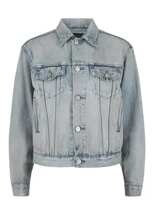 Balenciaga Shrunken Denim Jacket 'dirty - Blue