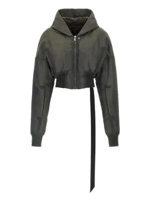 RICK OWENS 'hooded Cropped Flight' Bomber Jacket