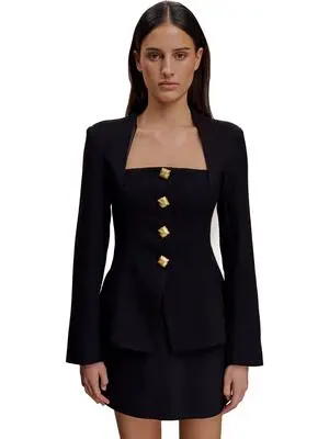 Meshki Christel Suiting Fitted Blazer Black