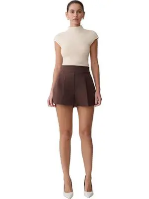 Meshki Alden High Waisted Short - Brown