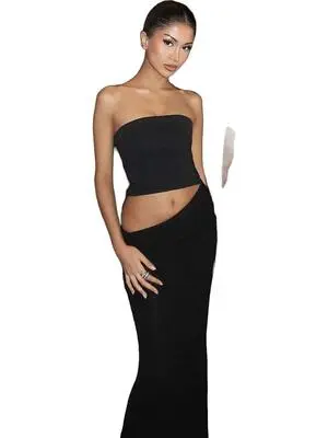 Meshki Jasiel Strapless Knit Maxi Dress - Black
