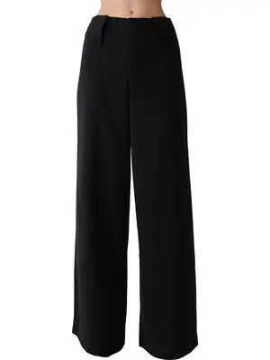 Meshki Arlo Wide Leg Suiting Trouser - Black