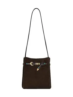 Rebecca Minkoff Miller Medium Suede Bucket Bag - Fondant