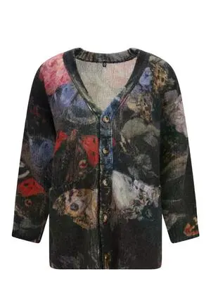 R13 Floral-print Oversized Cardigan