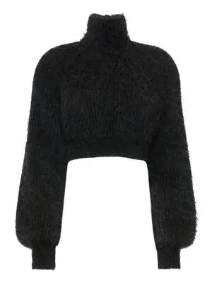 Max Mara Mohair-blend Cropped Sweater - Grey
