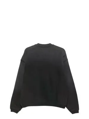 StÜssy Logo-print Cotton Sweatshirt - Black