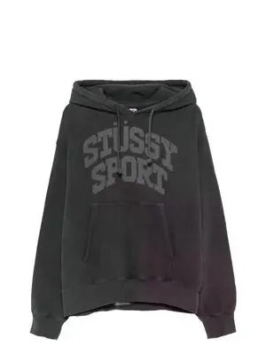 StÜssy Logo-print Cotton Hoodie Black