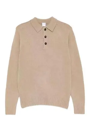 Aspesi Button-placket Knitted Polo Shirt - Neutrals