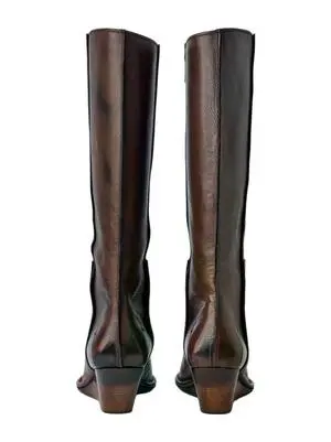 CAPASA MILANO Pointed-toe Wedge Boots - Brown