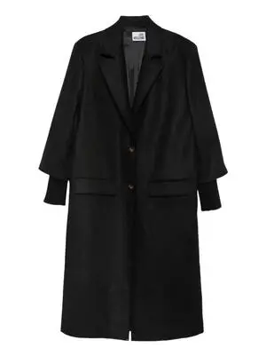 MOSCHINO Layered-cuff Button-up Coat