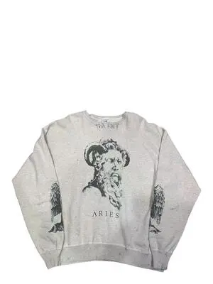 SAINT MXXXXXX Aries Graphic-print Sweater - Neutrals