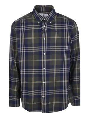 Barbour Edgar Check-pattern Button-down Shirt - Olive