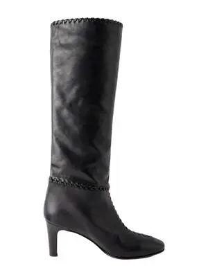 ZIMMERMANN Whipstitched Leather Knee Boots