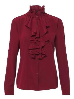 NILI LOTAN Ruffled Silk Blouse - No